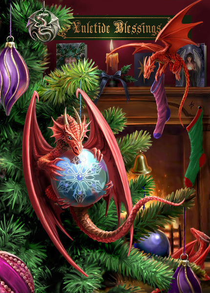 rAN28 - Little Helpers Card by Anne Stokes (Yuletide Magic Yule Cards ...