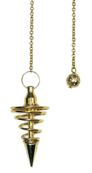 DPSPG - Gold Metal Spiral Pendulum (Pendulums) at Enchanted Jewelry & Gifts