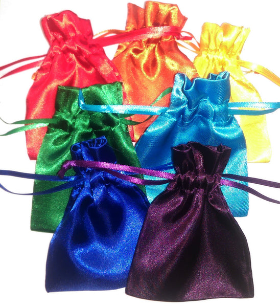 PS16 - 7 Chakra Satin Pouch Set (Satin Bags) at Enchanted Jewelry & Gifts